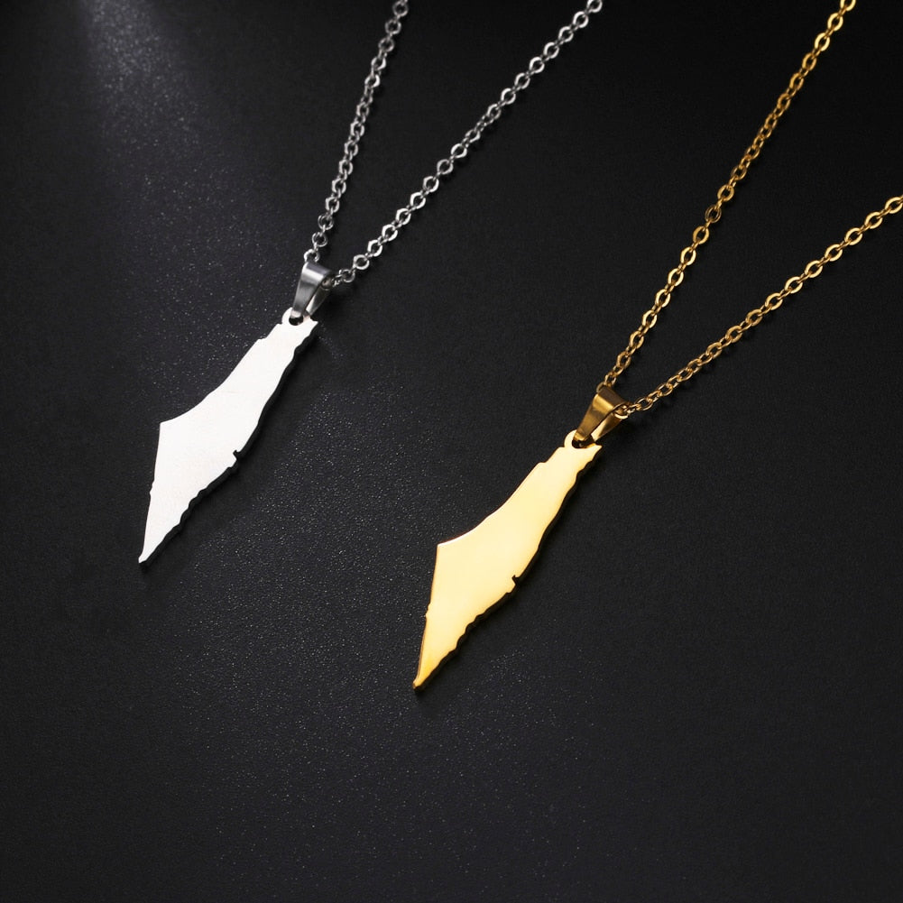 Collier carte Palestine Filastine | Maghreb Souk